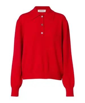 RÓHE Wool And Cashmere Polo Sweater - Red