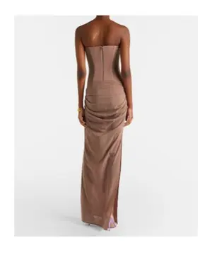 Alex Perry Semi-sheer Strapless Gown