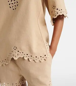 Isabel Marant Étoile Shana Embroidered Cotton Top