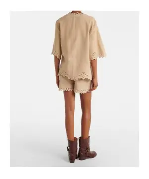 Isabel Marant Étoile Balyme Embroidered Cotton Shorts