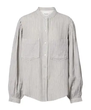 Isabel Marant Étoile Selvia Striped Cotton Shirt - Gray