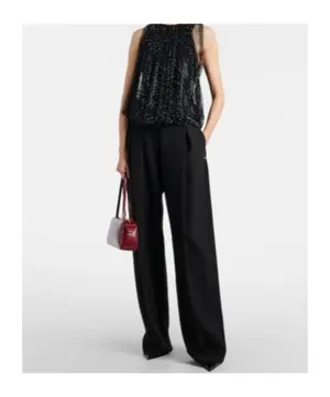 Sportmax Embellished Mesh And Jersey Top
