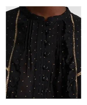 Isabel Marant Étoile Veenia Embellished Cropped Cotton Top