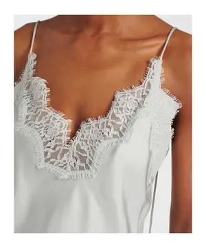 RÓHE Lace-trimmed Silk Top
