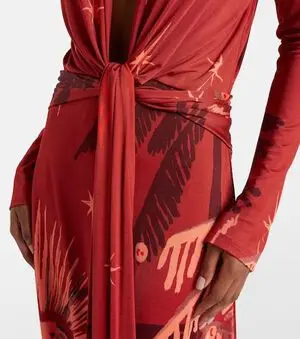 Johanna Ortiz Printed Midi Dress