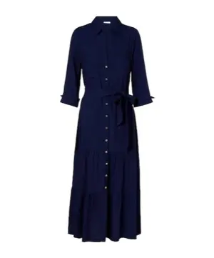 Heidi Klein Tiered Shirt Dress - Black
