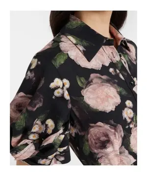 Erdem Floral Belted Shirt Dress