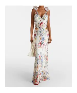 Camilla Embellished Floral Silk Maxi Slip Dress