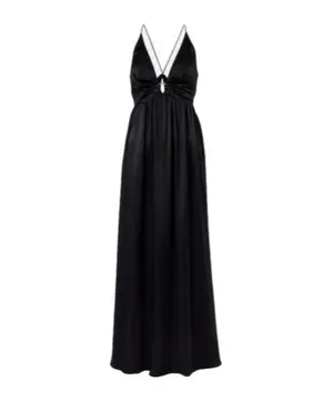 Heidi Klein Meteora Silk Satin Maxi Dress - Black