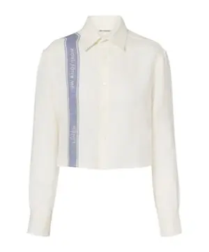 J.W.ANDERSON Cropped Linen Shirt - White