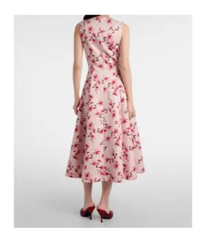 EMILIA WICKSTEAD Mara Floral Taffeta Midi Dress - Pink