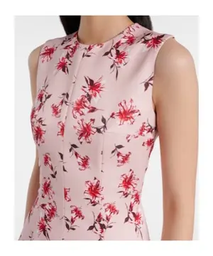 EMILIA WICKSTEAD Mara Floral Taffeta Midi Dress - Pink