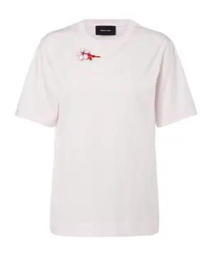 Simone Rocha Embellished Cotton Jersey T-shirt - White