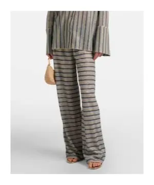 Oseree Striped Straight Leg Pants