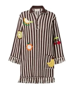 ALEMAIS Sundae Crochet Embroidered Cotton Kaftan - Multicolor