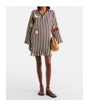 ALEMAIS Sundae Crochet Embroidered Cotton Kaftan