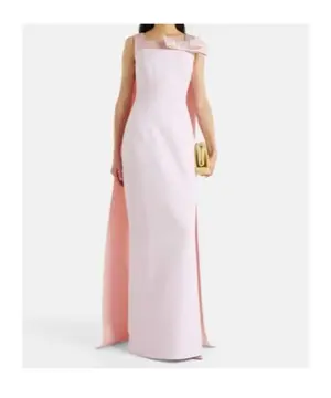SAFIYAA LONDON Harley Caped Crêpe Gown