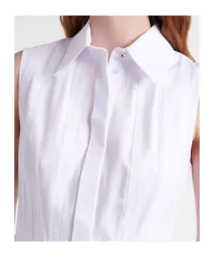 Sportmax Certosa Peplum Cotton Poplin Shirt