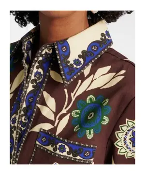 ALEMAIS Jasper Printed Cotton Shirt Dress