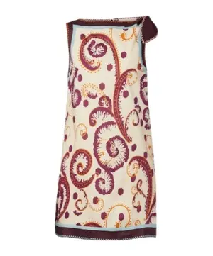 ALEMAIS Wilson Printed Linen And Silk Minidress - Nude