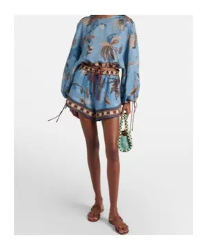 ALEMAIS Georgie Cropped Printed Top