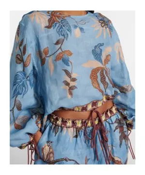 ALEMAIS Georgie Cropped Printed Top