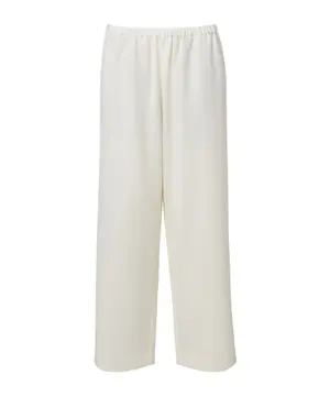 RÓHE Wool Blend Wide-leg Pants - White