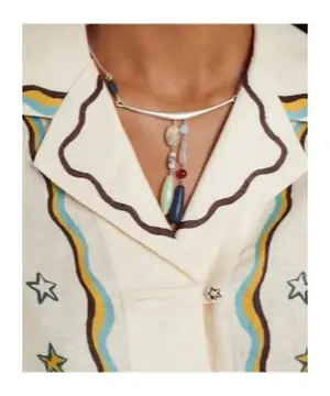 ALEMAIS Antoinette Printed Linen Shirt