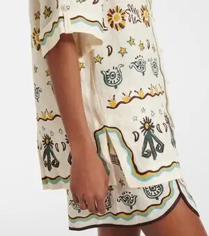 ALEMAIS Antoinette Printed Linen Shirt