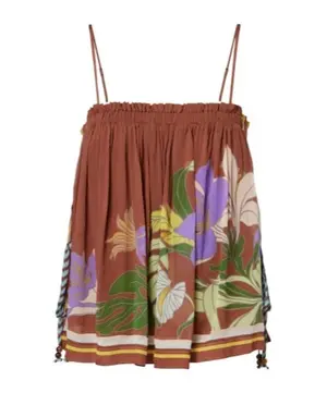 ALEMAIS Alfie Floral Top - Brown