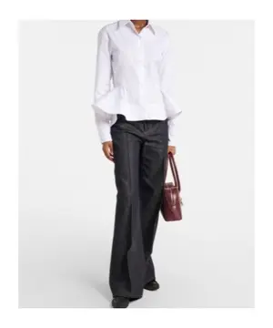 Stella McCartney Peplum Cotton Poplin Shirt