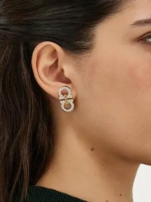 FERRAGAMO Double Gancini Embellished Earrings