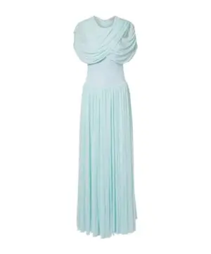 Simkhai Draped Pleated Gown - Blue