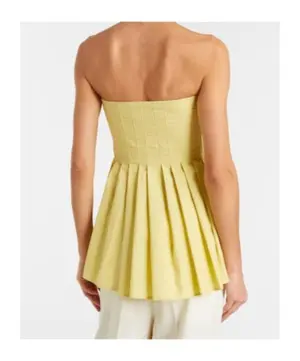 Proenza Schouler White Label Avine Peplum Strapless Top