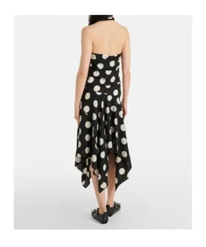 Junya Watanabe Lace-trimmed Polka-dot Midi Dress