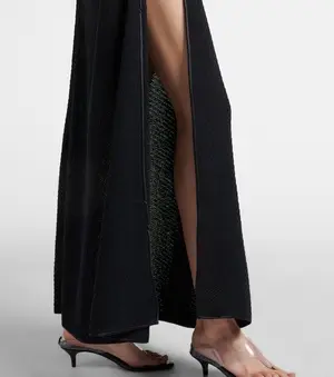 Christopher Esber Knitted Cotton-blend Maxi Skirt
