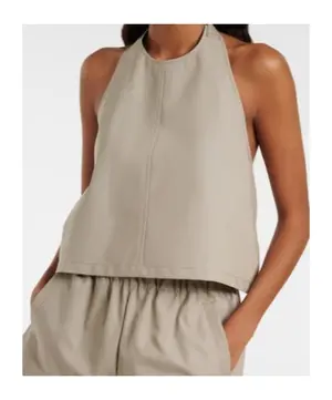 Wardrobe.NYC Halterneck Cotton-blend Top