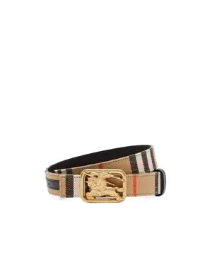 Burberry Checkered Double-sided Belt - Nude