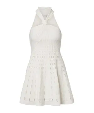 Simkhai Jenna Halterneck Minidress - White