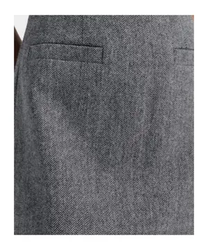 SELF-PORTRAIT Herringbone Wool-blend Minidress
