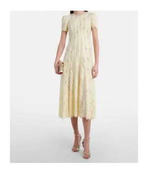SELF-PORTRAIT Embellished Lace Midi Dress