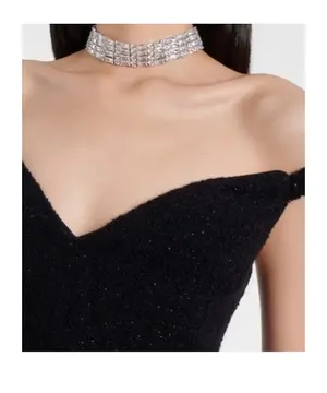 SELF-PORTRAIT Off-the-shoulder Tweed Midi Dress