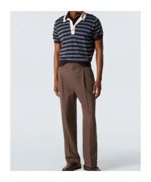 WALES BONNER Striped Polo Shirt