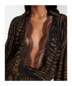 Blumarine Zebra-print Chiffon Mini Dress