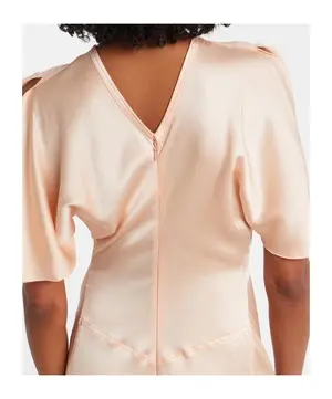 Victoria Beckham Isabella Gathered Satin Gown