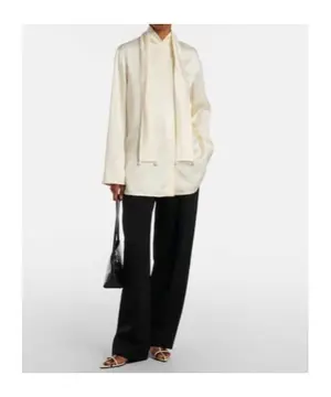 JIL SANDER Scarf-detail Satin Shirt