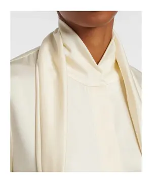 JIL SANDER Scarf-detail Satin Shirt