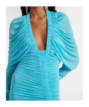 Christopher Esber Orion Ruched Sheer Minidress