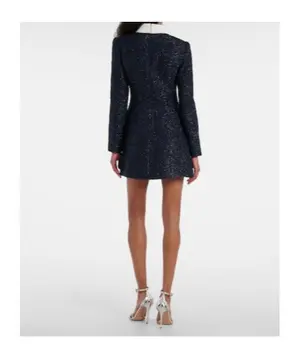 SELF-PORTRAIT Wool Terry Mini Dress