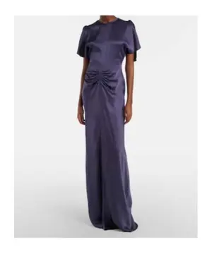 Victoria Beckham Isabella Gathered Satin Gown